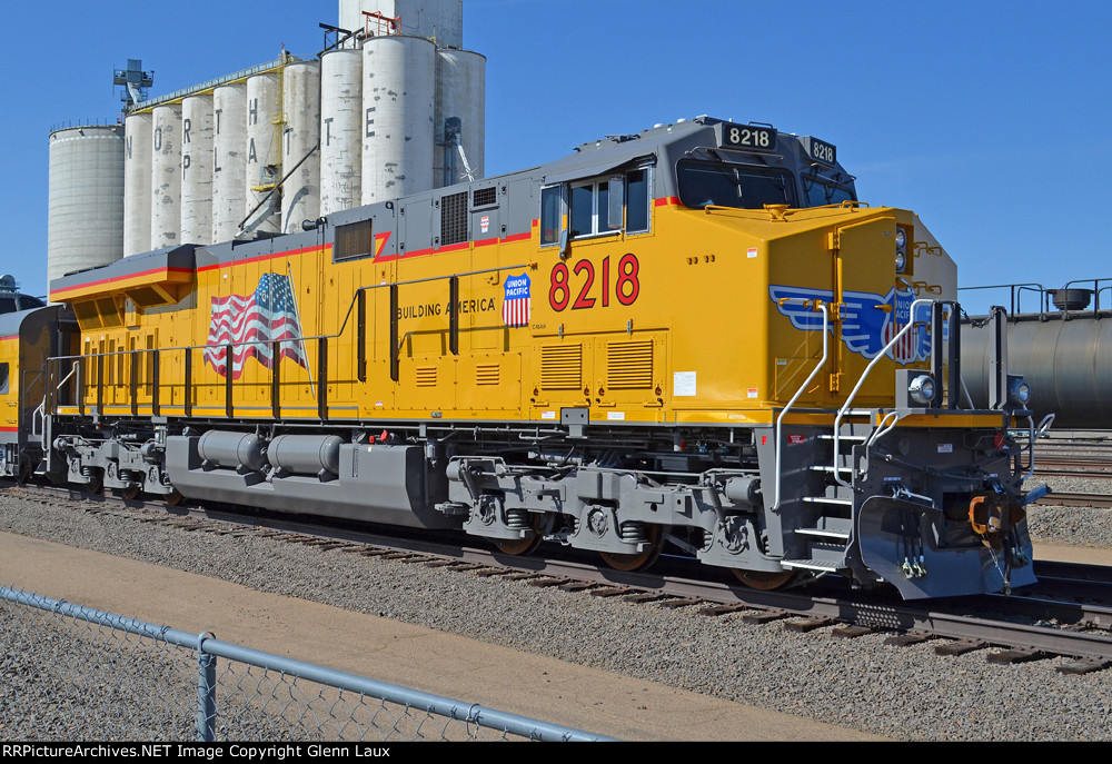 UP 8218 was 1 of 3 new locomotives used on a passenger train for Railfest.